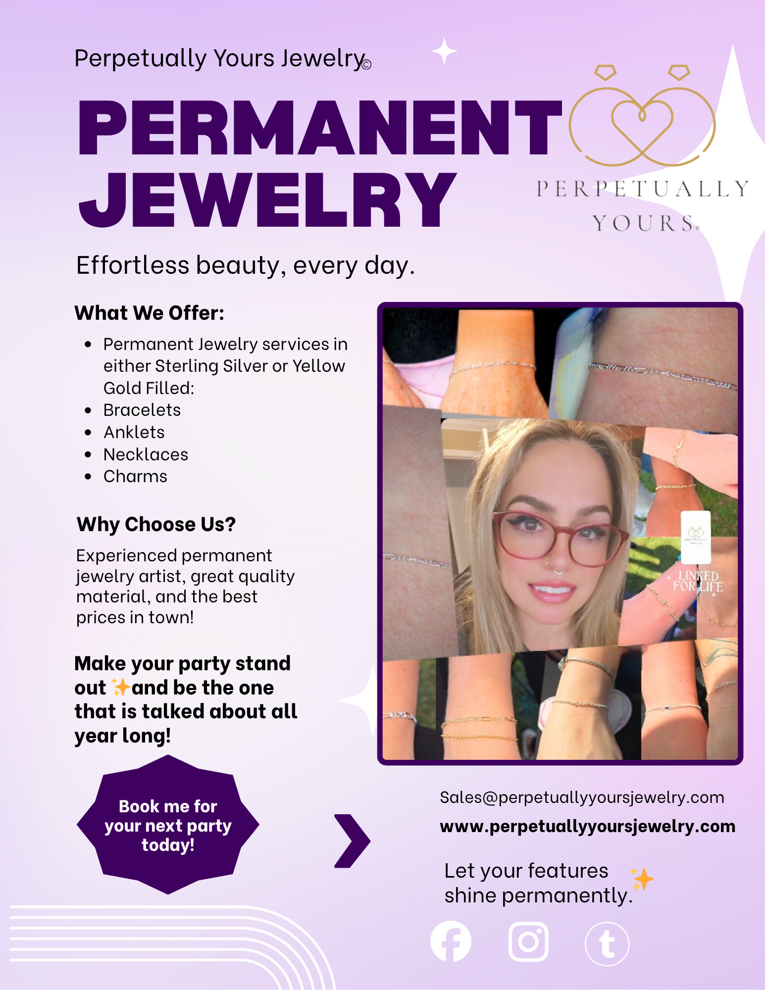 Permanent Jewelry Party Session – Perpetually Yours Jewelry